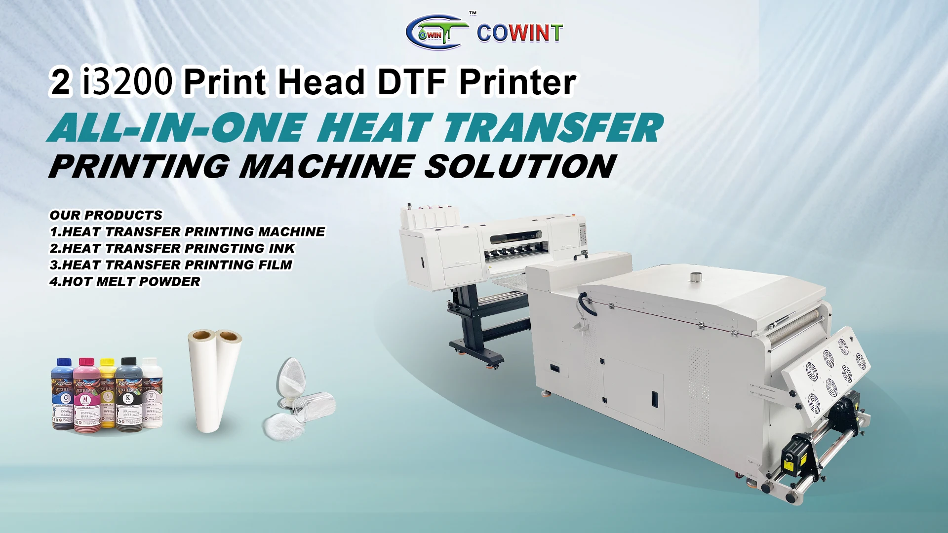 Cowint Automatic All In One T Shirts Digital Dual I3200 Head 60cm Dtf ...