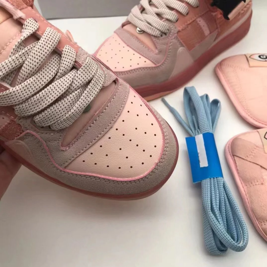 Original Casual Brand Shoes Low Running Shoes Bad Bunny X Foru Black ...