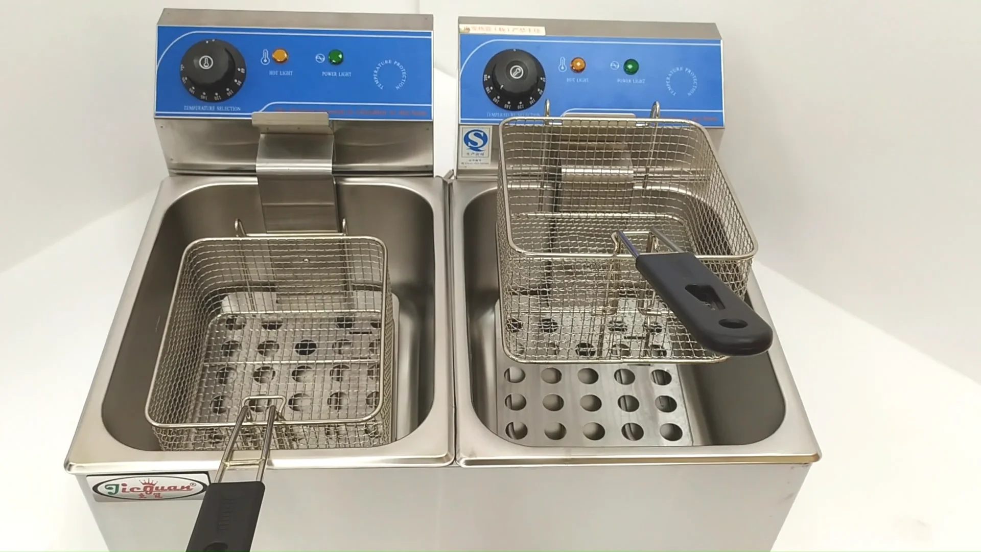 6 Liters Counter Top Double Tank Industrial Electric Fryer - Buy Double ...