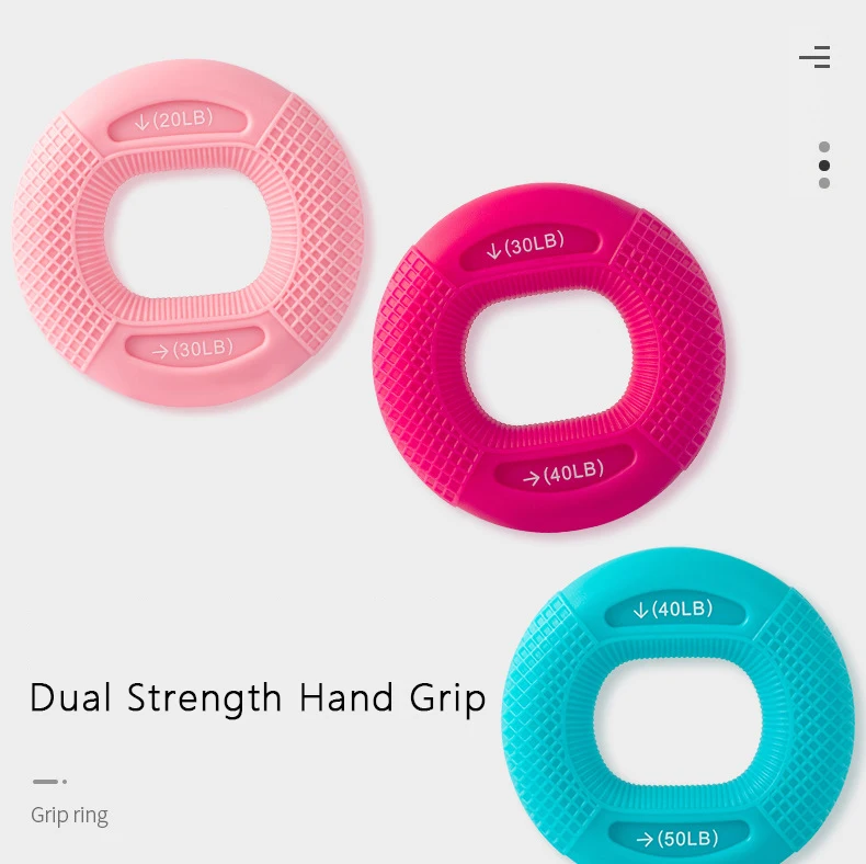 Hand Exercise Ring Hand Grip Strengthener Finger Exerciser Silicone ...