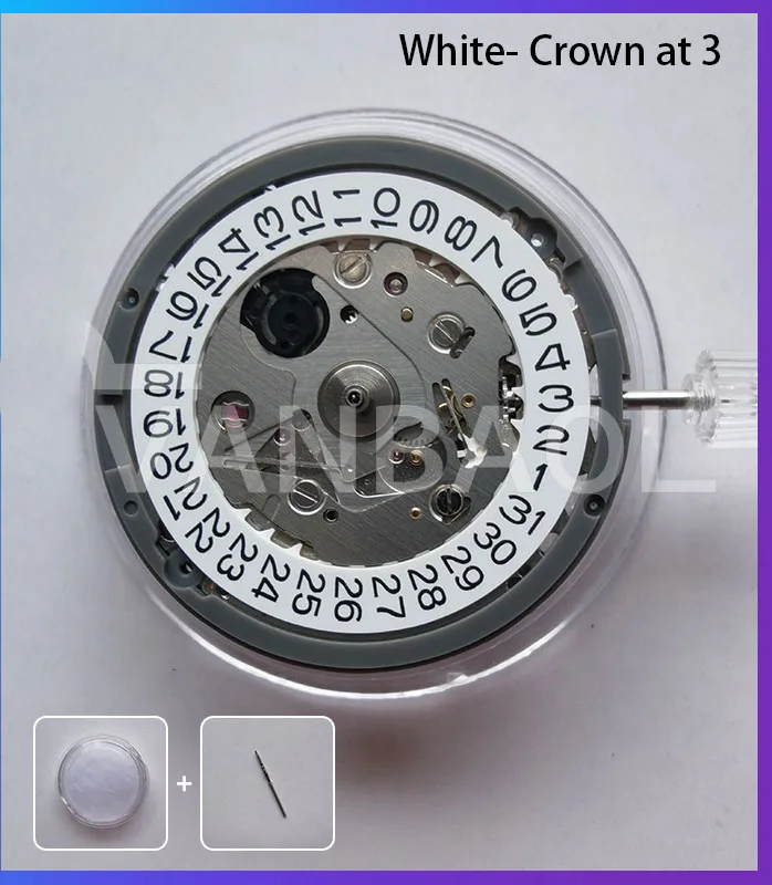 Japan Original NH35/NH35A Mechanical Movement with Black Date Window