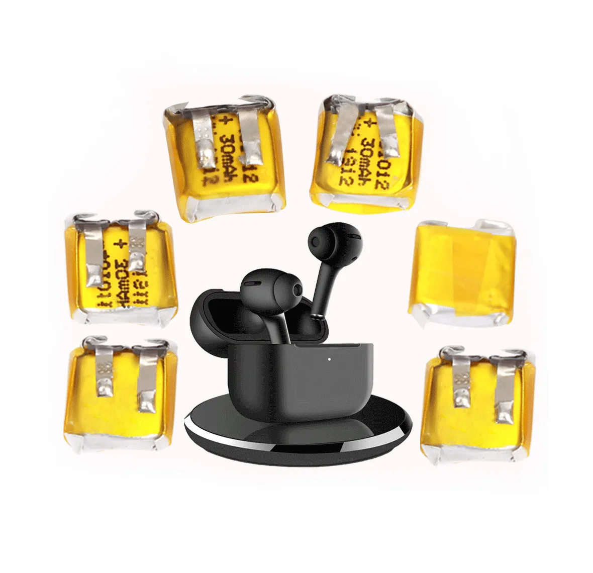 400909 Small Tws Headset Li Battery 3.7v 25mah 30mah