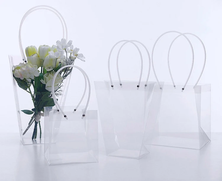 Wholesale Square Large Size PVC Transparent Plastic Bag