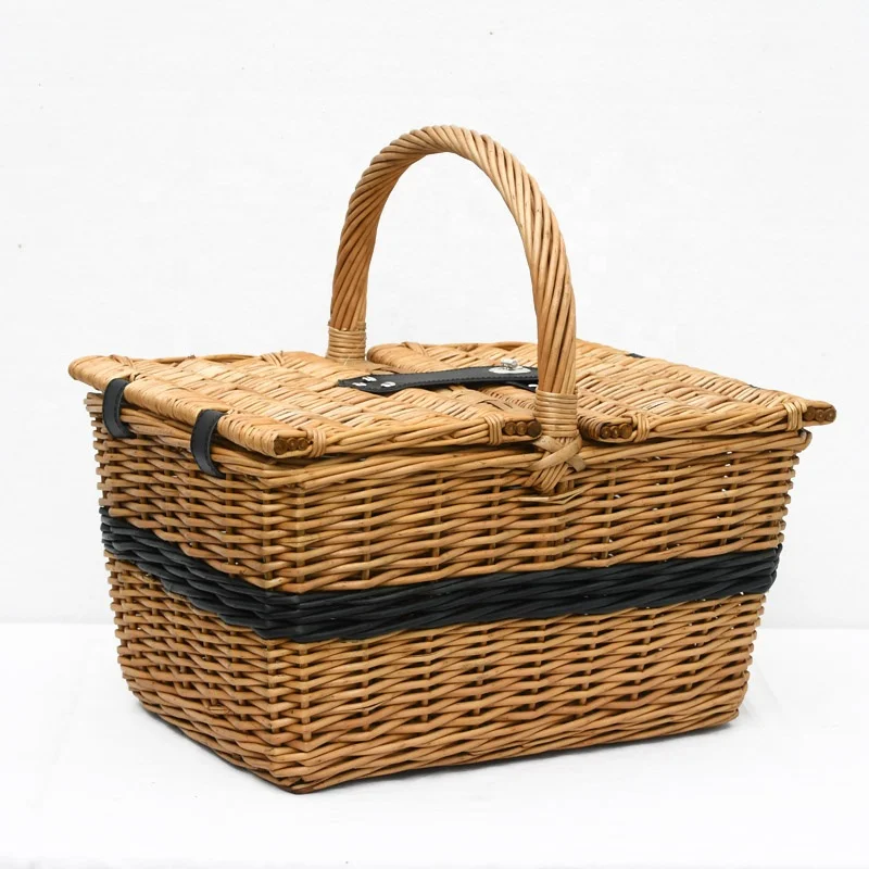 Wholesale Outdoor Handmade Weaving Vintage Wicker Storage Basket Willow ...