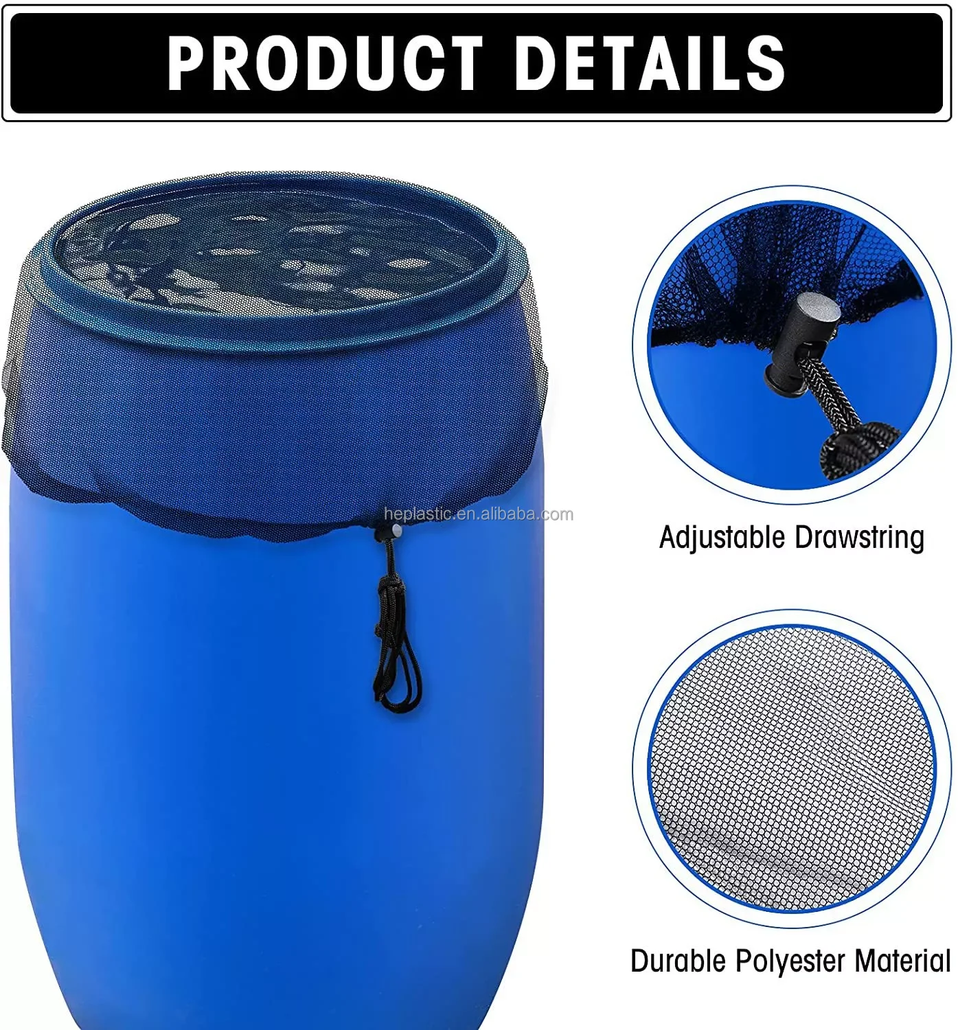 100cm Rainwater Bucket Netting Screen Cover for Garden Mesh Cover for ...