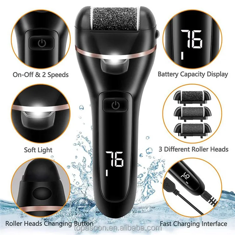 Efficient Feet Callus Removal Tool - Rechargeable Pedicure Trimmer