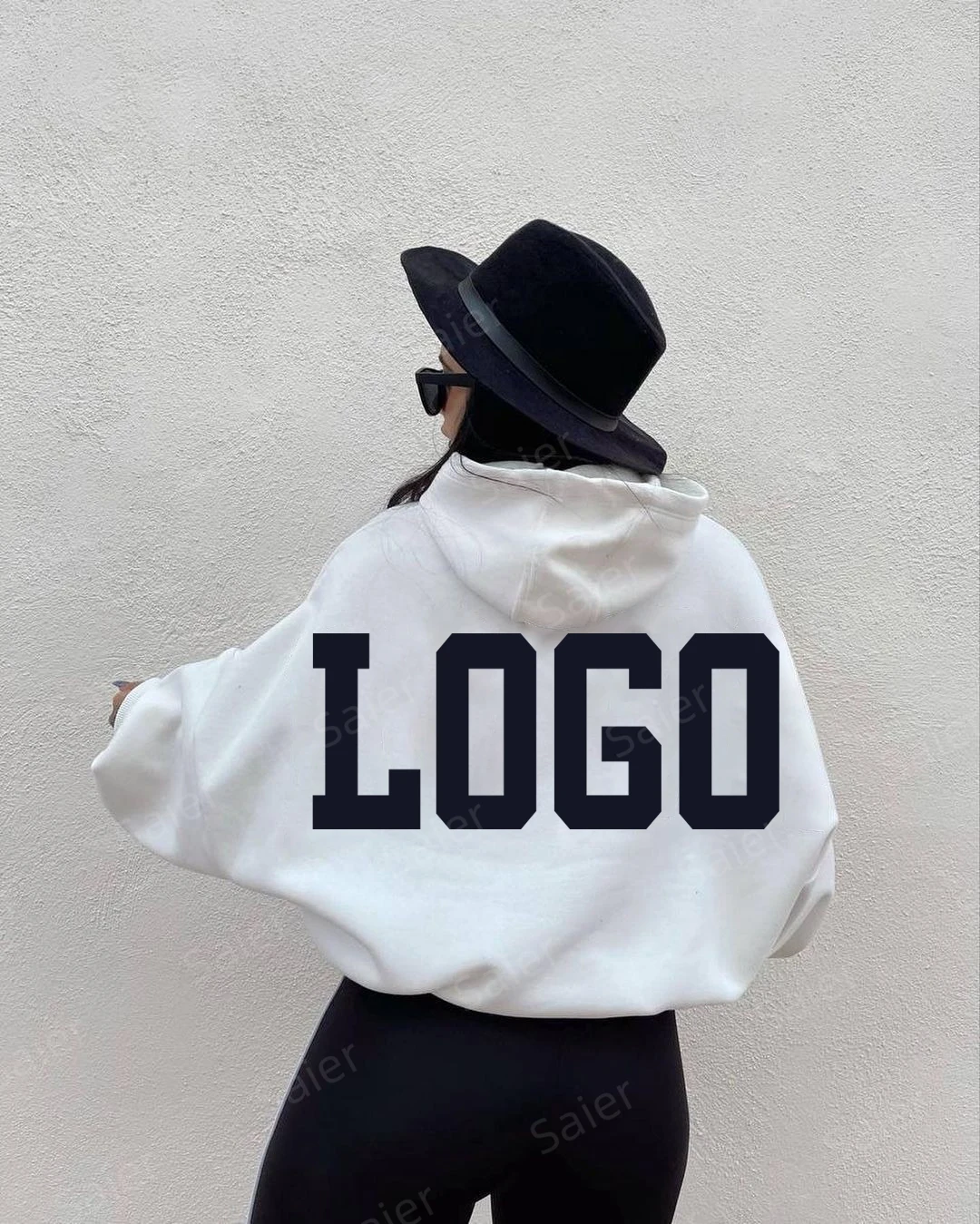 Custom Women's Big Letters Hoodies - Sustainable & Stylish