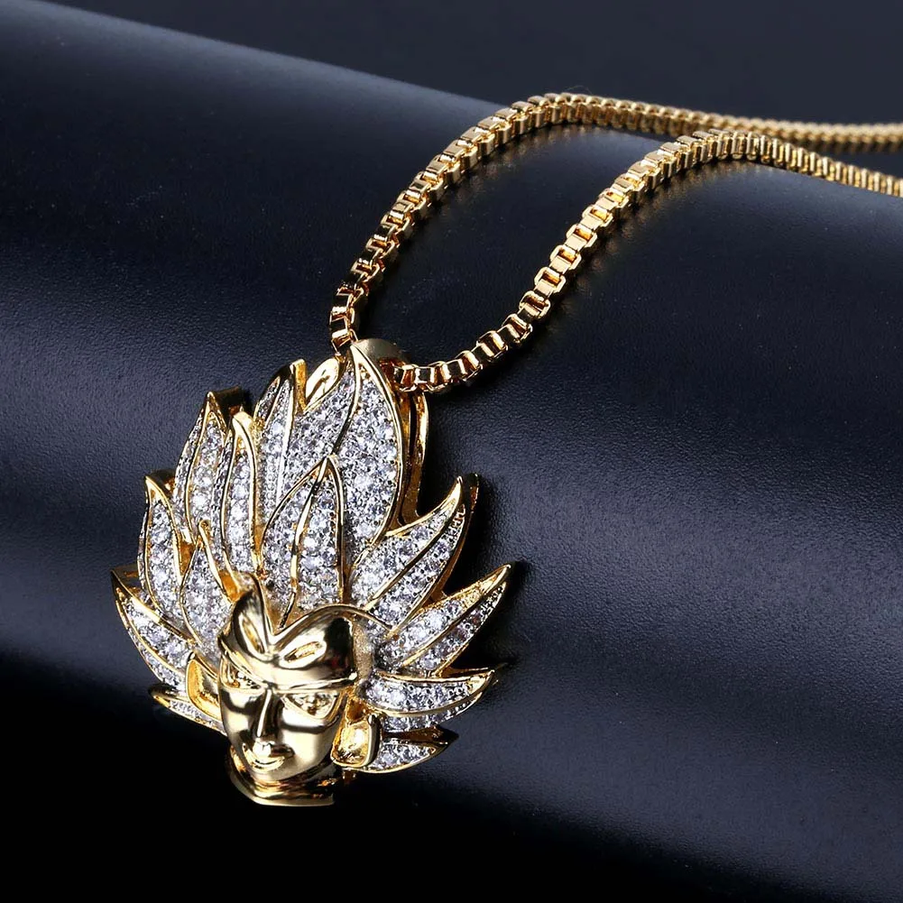 Custom Bling Diamond CZ Hip Hop Rock Rapper Gold Plated Jewelry Cross ...