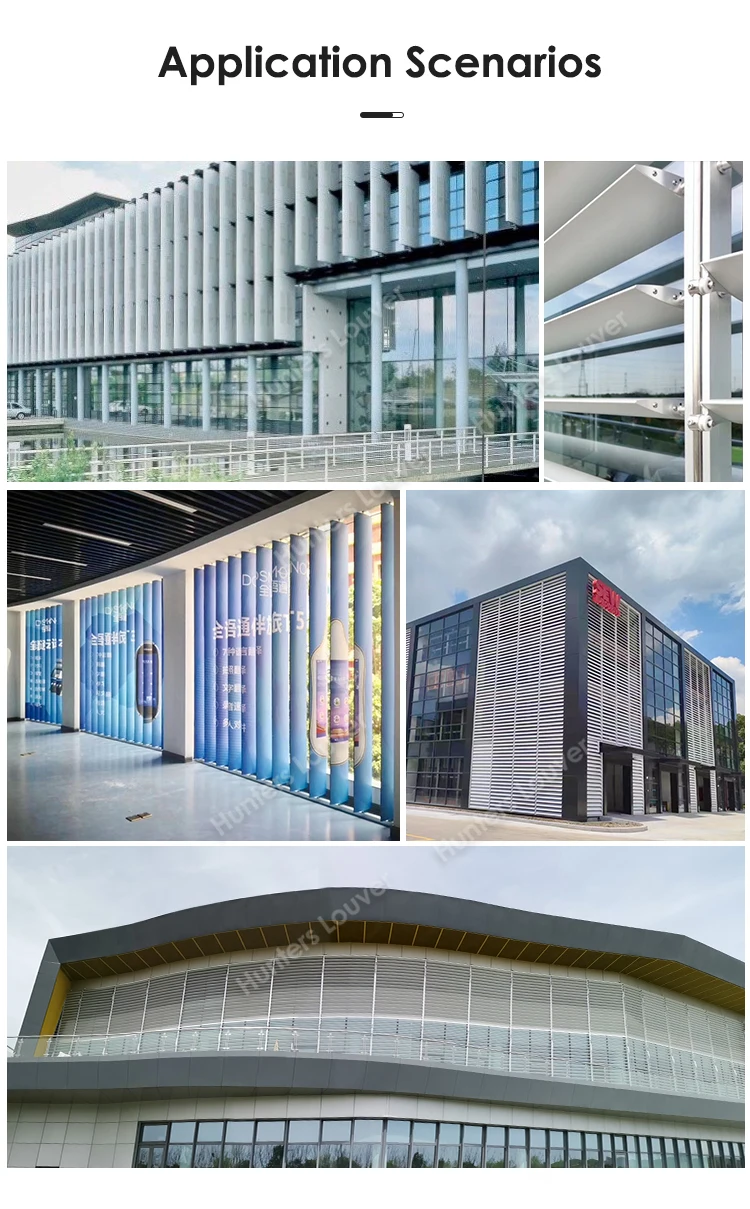 Motorized Aluminum Roof Louver Panels for Building Facades
