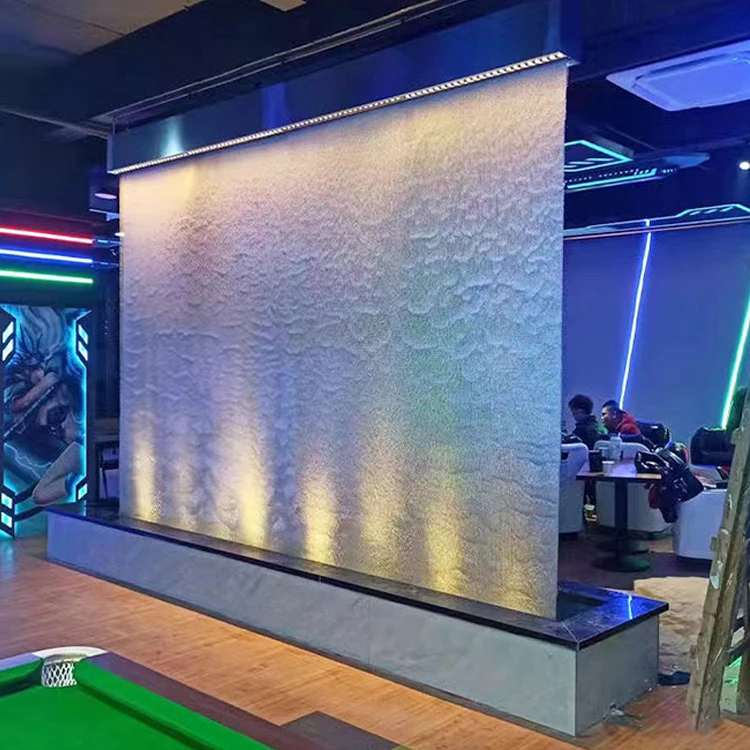 Decorative Indoor Fountain And Waterfall,Led Light Wall Waterfall ...