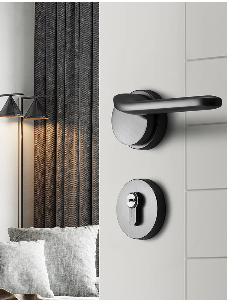 Most Popular Nordic Style Modern Zinc Alloy Black Brushed Gray Door ...