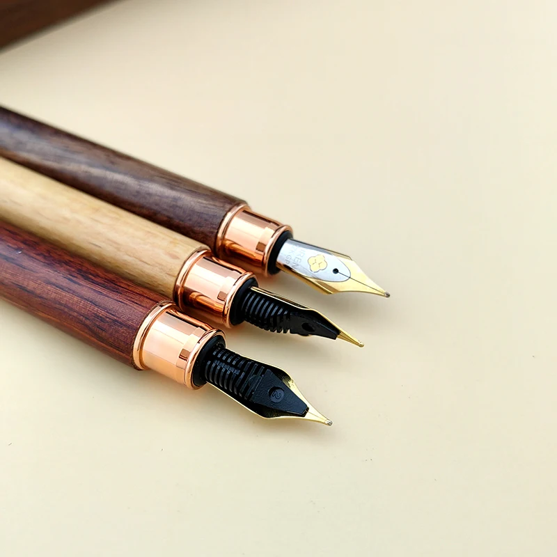 Fine Nib Metal Calligraphy Fountain Pens Plating Carved Silver Pen Slim ...