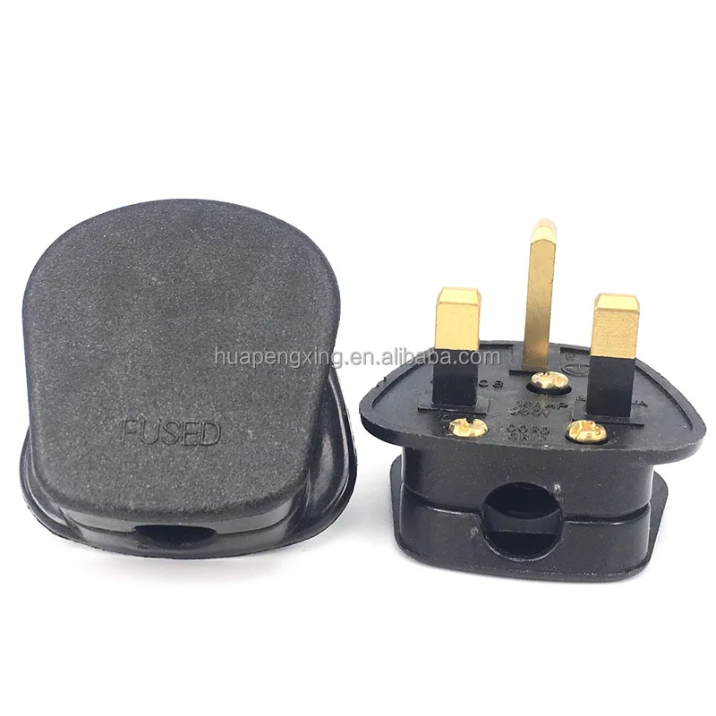 Black White 13a Bs1363 Uk Fused Power Cords Assemble Plugs Sockets ...