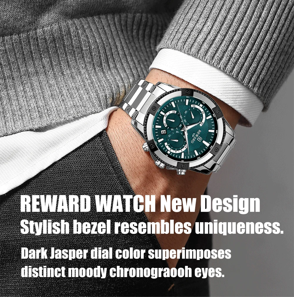 Custom Logo REWARD Watches for Men - Sport Luxury Design, Waterproof ...