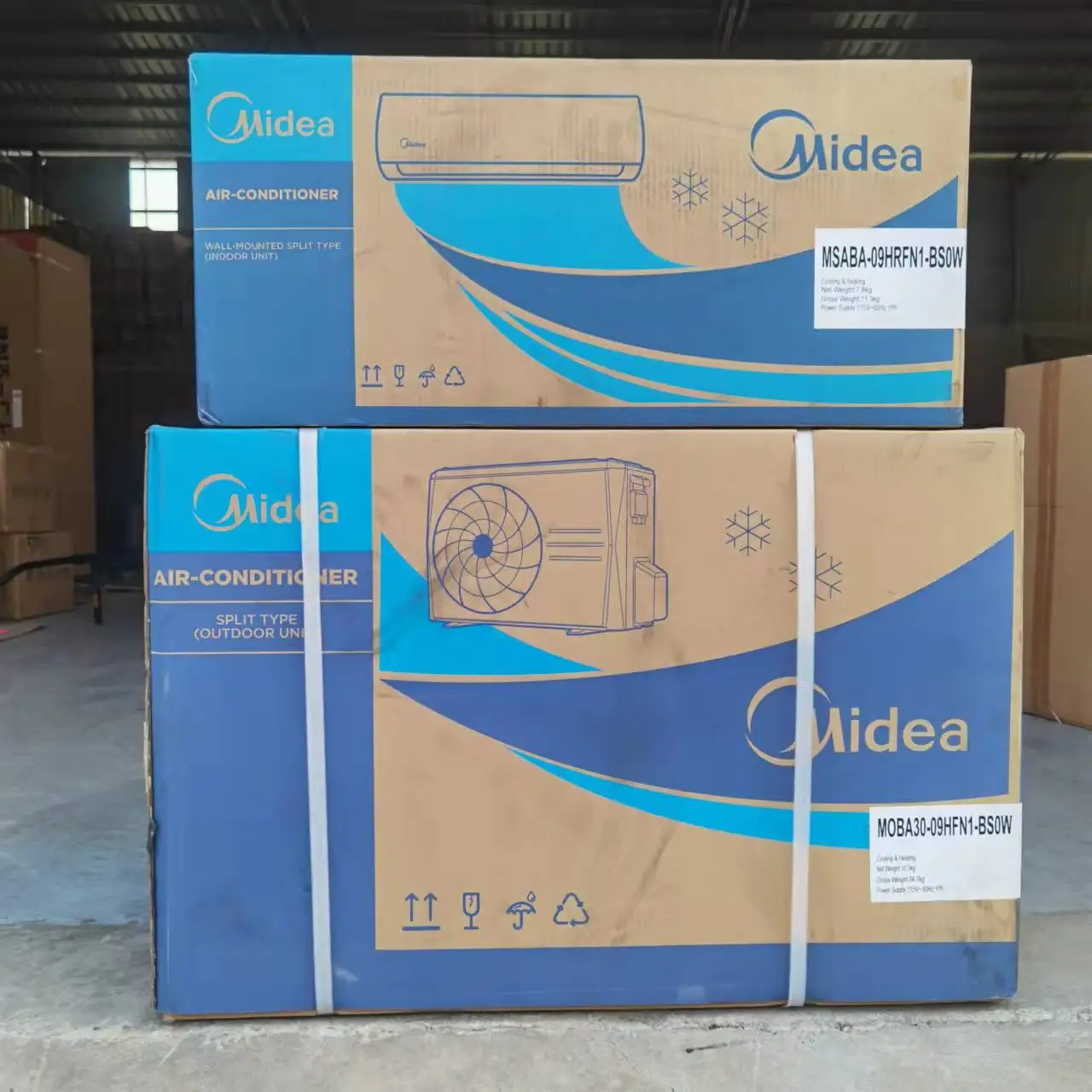 Midea Split Air Conditioner 9k/12k/18k/24k/36k Btu Dc Inverter Heat ...