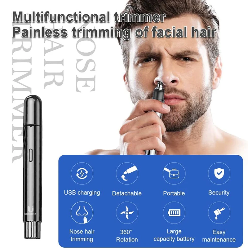 Electric Nose Hair Trimmer For Men Electric Shaver Rechargeable Razor ...