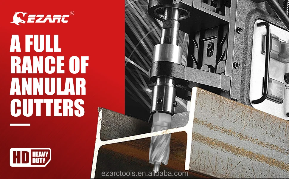 EZARC 8PCS HSS Annular Cutter Set for Metal & Stainless Steel