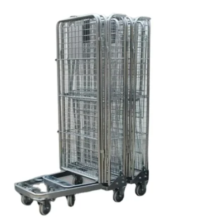 Warehouse Logistics Folding Roll Container Roll Cage Roll Pallets Goods ...