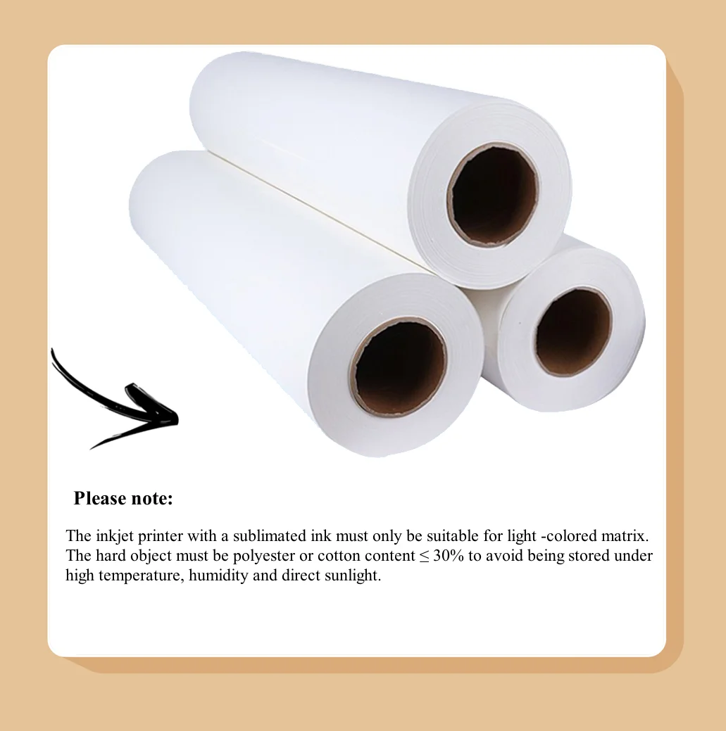 Sublimation Printing Transfer Roll 120msg Sublimation Paper For Textile ...