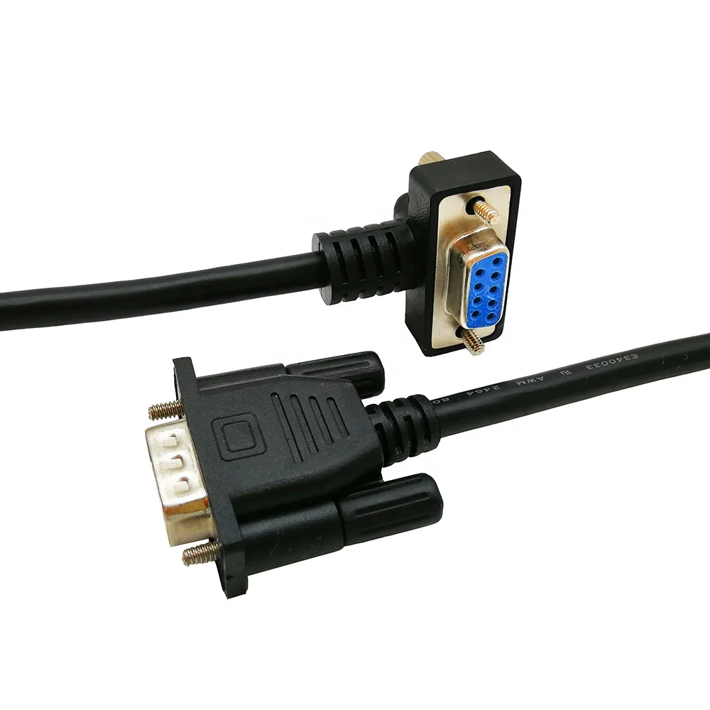 RS232 Serial Cord Right Angle DB9 Female to Female Cable| Alibaba.com