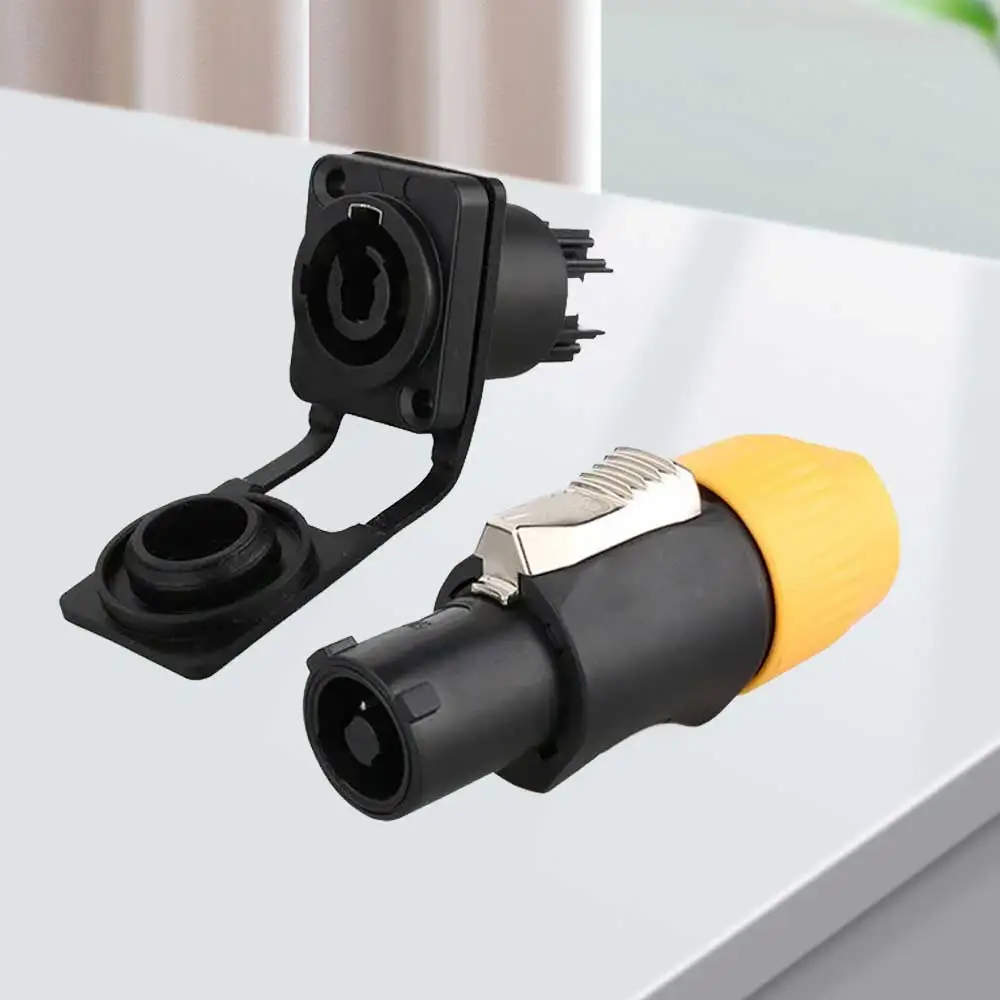 Oswell Bulkhead Electrical Connector Male Female Plug 3 Pin Speaker ...