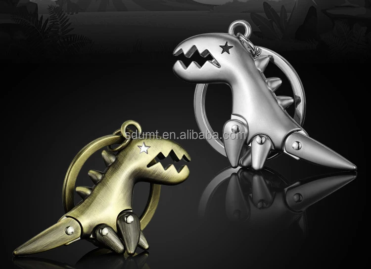 High Quality Keyring Custom Customizable Logo Dinosaur Shape 3d Key ...