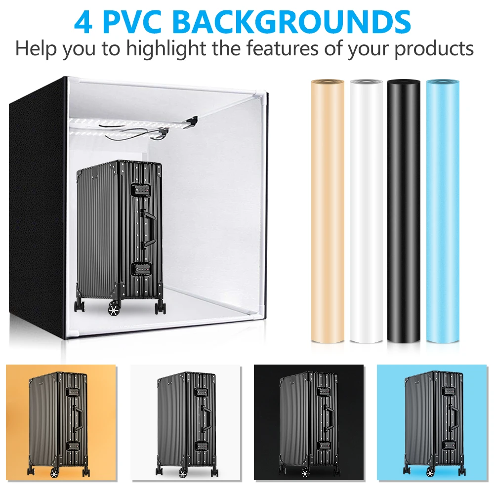 100cm Led Light Room Studio Lightbox Cube Photo Shooting White Light ...