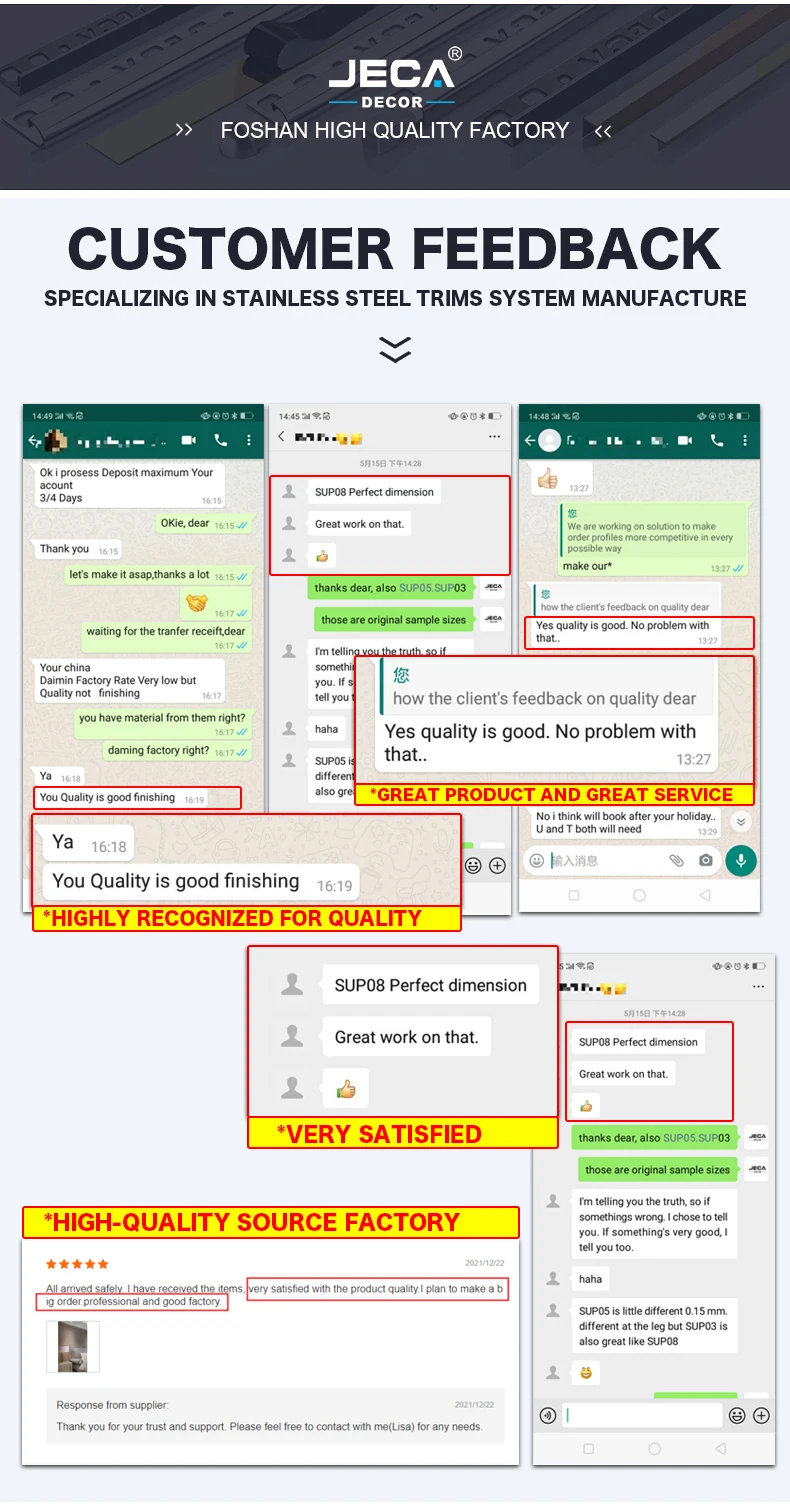 JECA Tile Profiles - Stylish & Durable Edging Trims