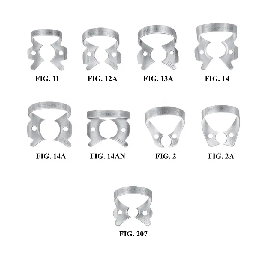 Rubber Dam Clamps No. 207 Upper Lower Bicuspids Flat Beaks Orthodontics ...