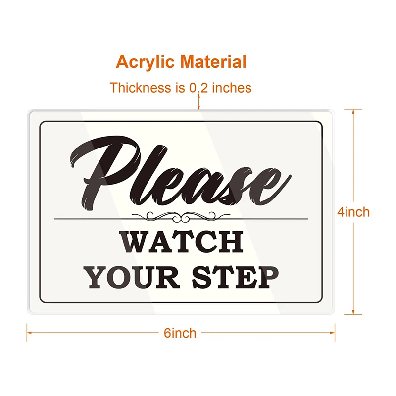 Benmu Customized Please Watch Your Step Sign For Outdoor Home Acrylic ...