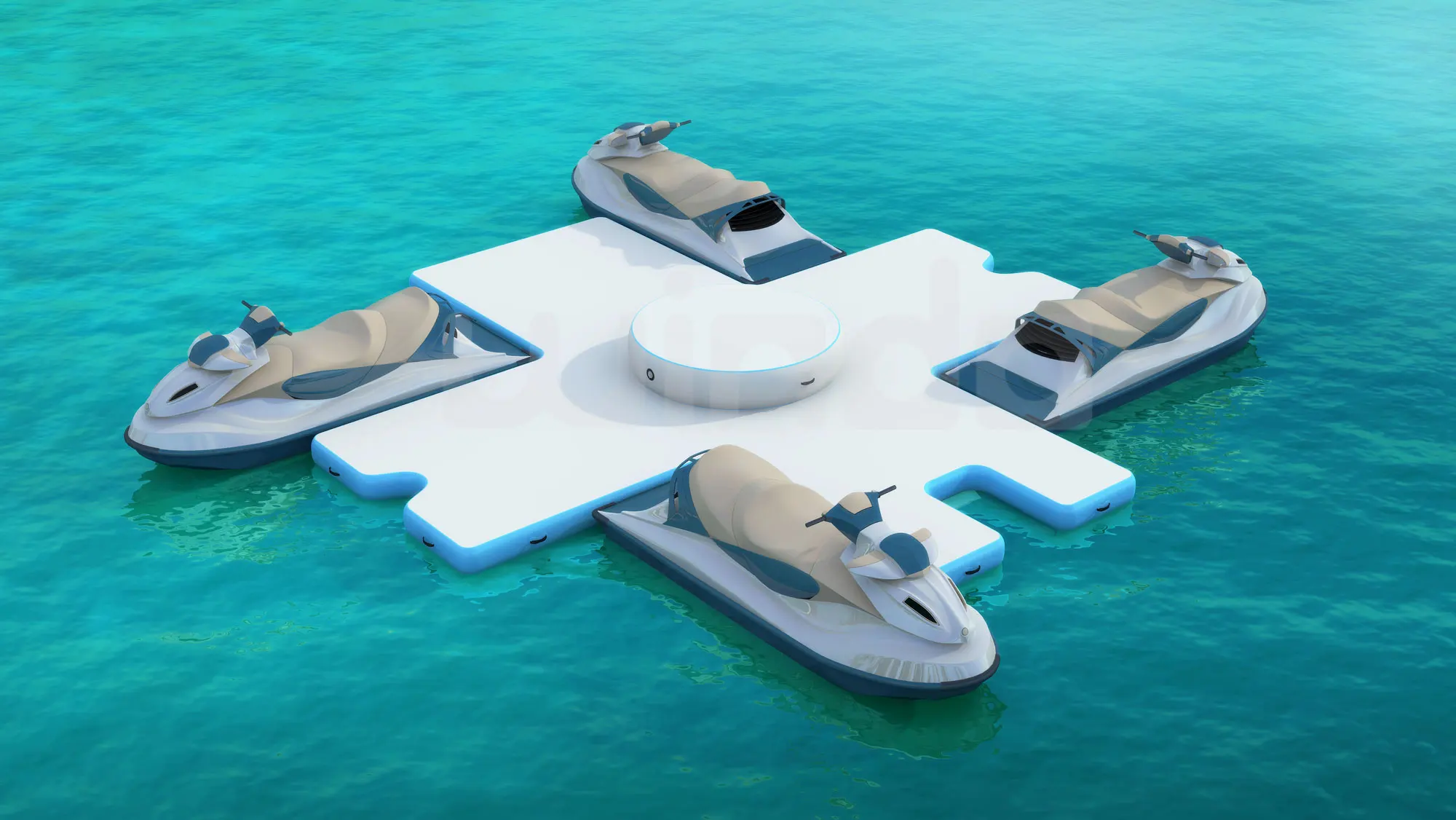 Water Play Equipment Sea Boat Leisure Land Floating Platform Inflatable ...