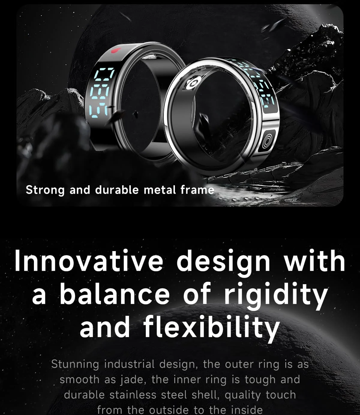 SR08 Smart Ring - Heart Rate, Blood Oxygen, & Sleep Tracker