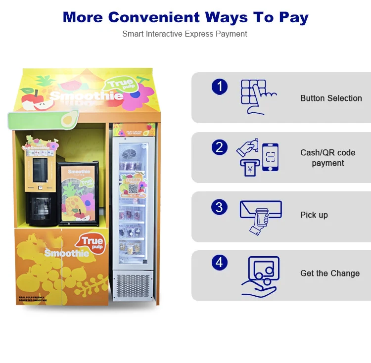 Fully Automatic Slush Vending Machine - Commercial Smoothie Vending Machine