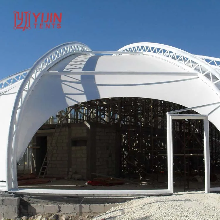PTFE PVDF Car Parking Shed Canopy Tent Steel Structure Tensile Membrane ...