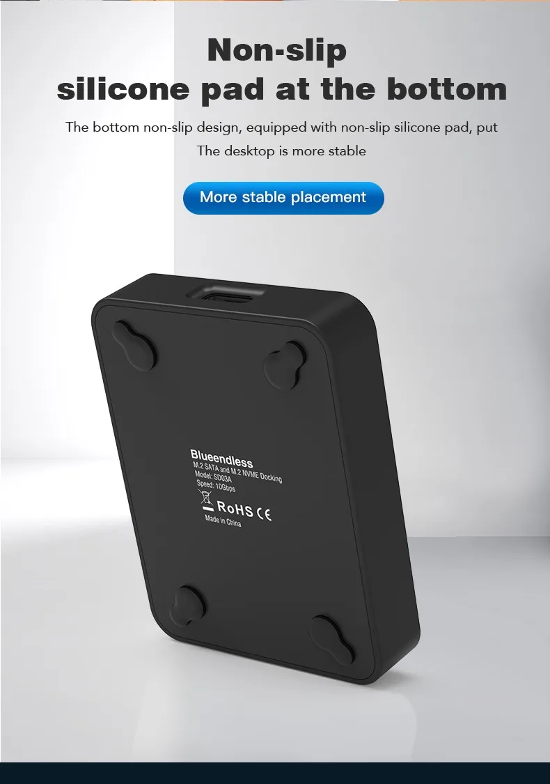 Blueendless Dual Protocol Dock - 10gbps USB C SSD Enclosure