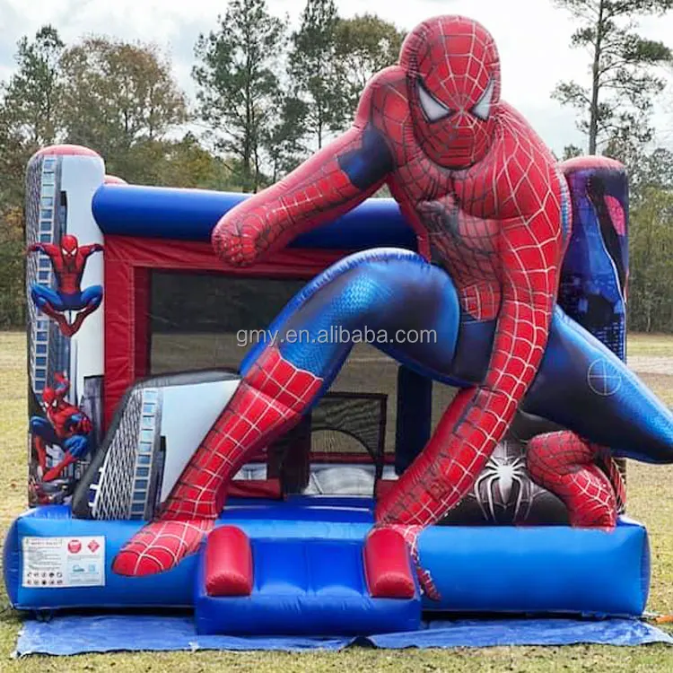 Outdoor Commercial Spider-Man Inflatable Bounce House Castle, Perfect ...
