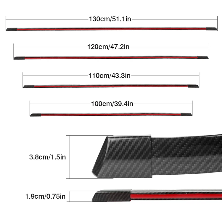 Universal Auto Led Tail Rear Spoiler Lip Kit Signal Lamps Strip For Car ...