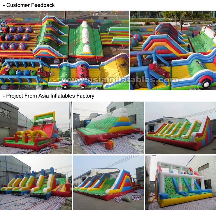 Inflatable Rainforest Extreme Obstacle Course / Jungle Run Obstacle ...