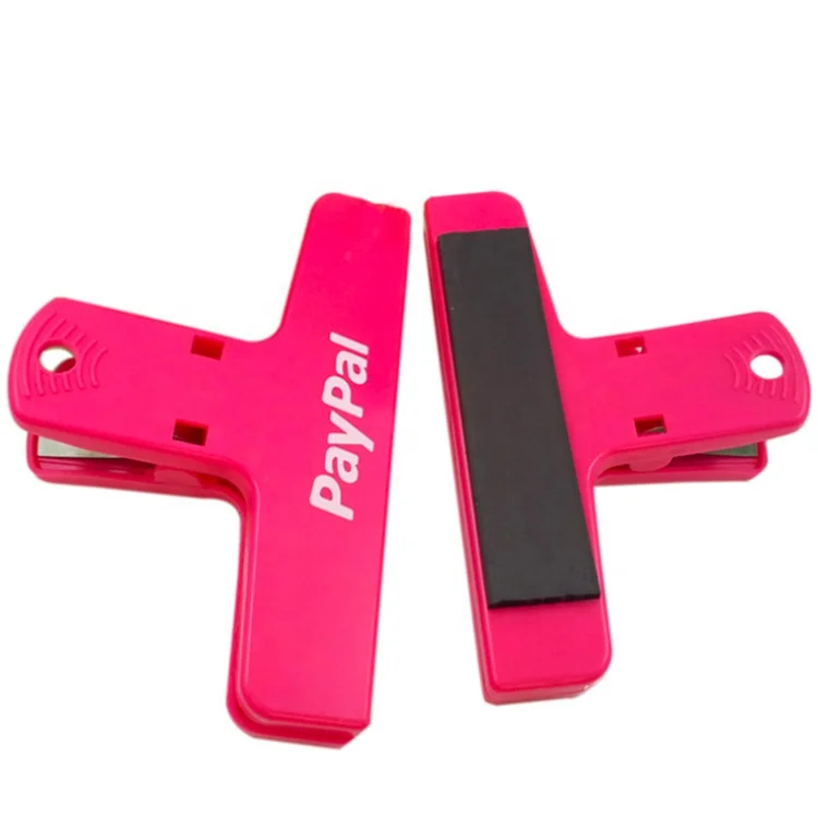 Wholesale Custom Promotional Plastic Magnetic Memo Clip Strong Fridge ...