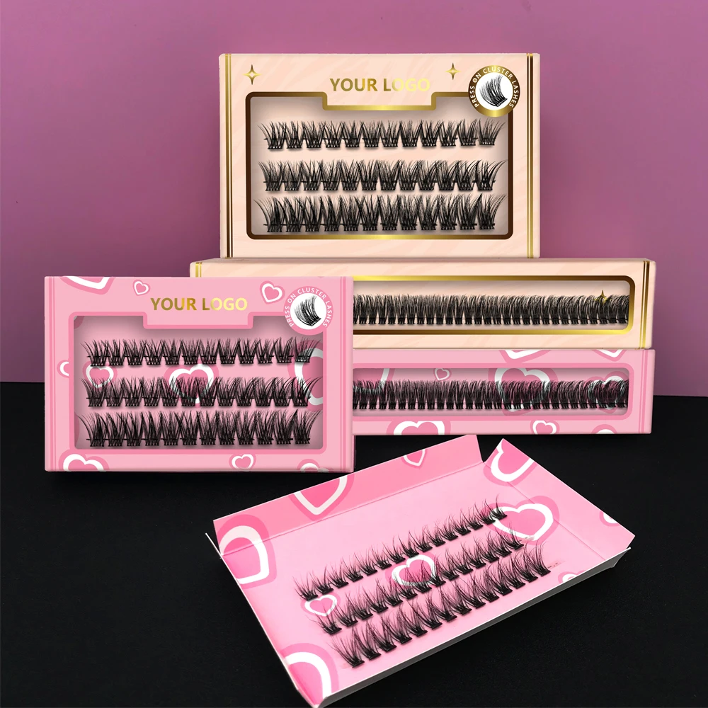 Wholesale Press On Pre Cut Diy Cluster Eyelash Extension Knot Free Mink ...
