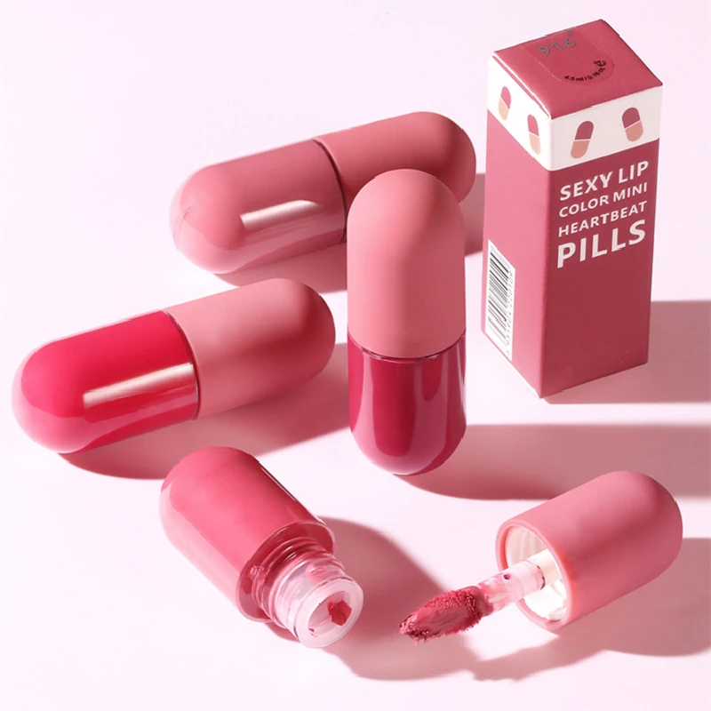 Mini Capsules De Vernis À Lèvres,18 Couleurs,Étanche,Facile À ...