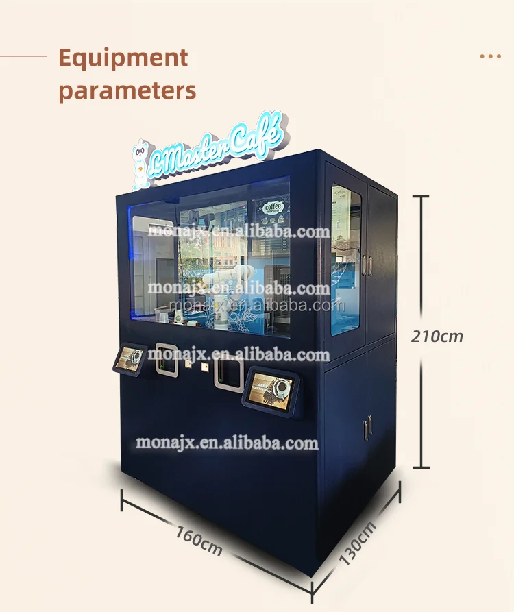 6 Axis Robot Full Robotic Coffee Barista System Coffee Robot Kiosk ...