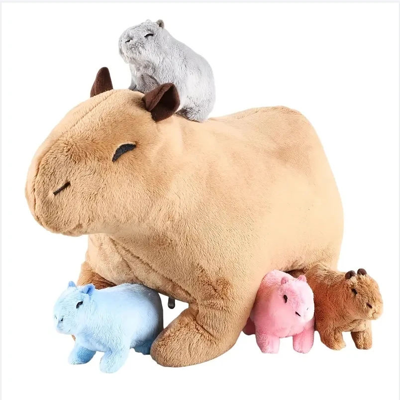 Custom Kawaii Simulation Capybara Stuffed Animal Toys Mommy Capybara ...