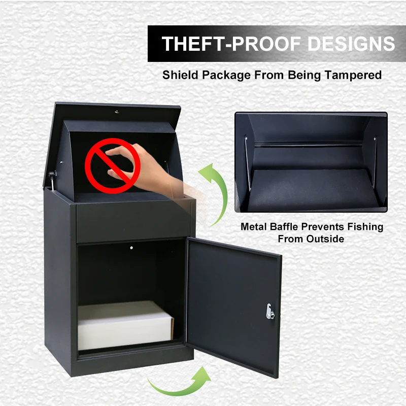 Custom Outdoor Waterproof Delivery Drop Box Anti-theft Porch Letter ...