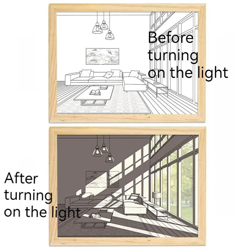 New Pop Home Decoration Tabletop Display Three-color Luminous Lighting ...