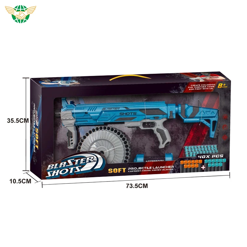 Motorized Blaster Toy Gun Electric Automatic Shooting Toys Soft Bullet ...