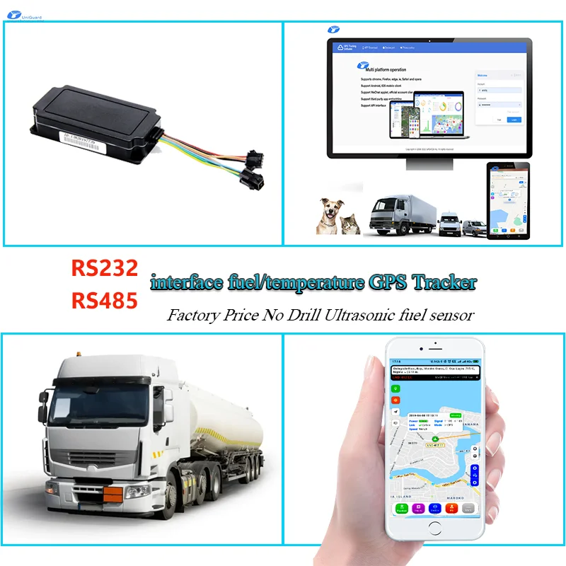 Multi-tanks Ultrasonic Sensor Gps Tracker Fuel Sensor Fuel Management System Support Axle Load ...