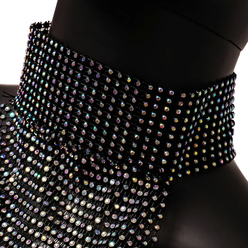 See Through Mini Dress Backless Bling Luxury Black Fishnet Cover Up ...