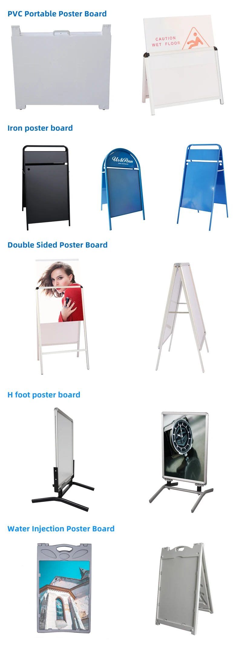 Outdoor A2 a Frame Board Water Base Poster Stand Pavement Display Sign ...