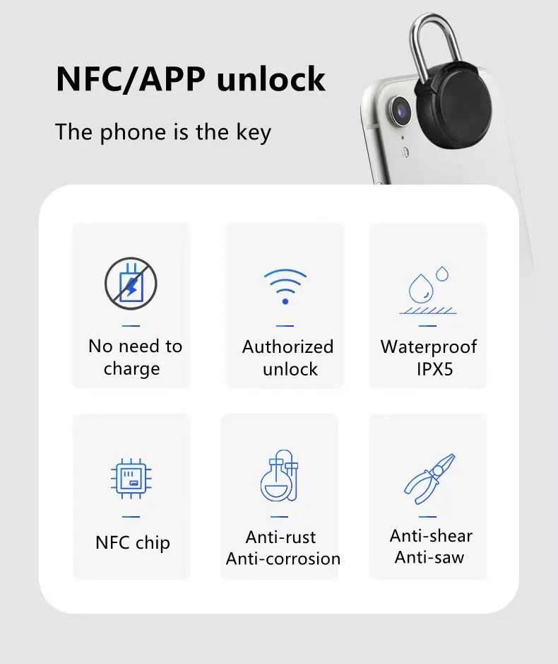Smart NFC Padlock - Secure Your Lockers & Cases Efficiently